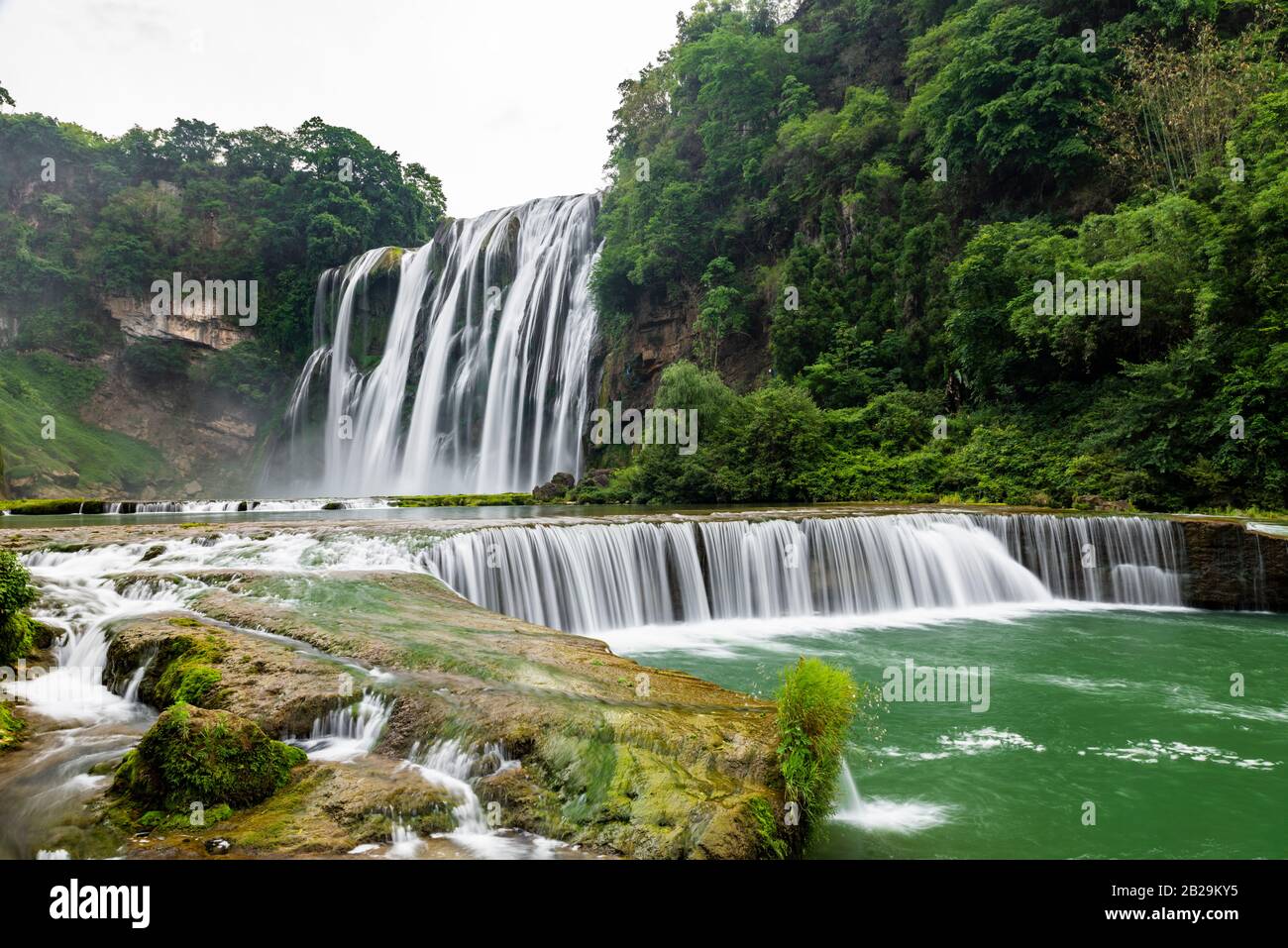 Doupotang Waterfall of the Huangguoshu Waterfall is located on the ...
