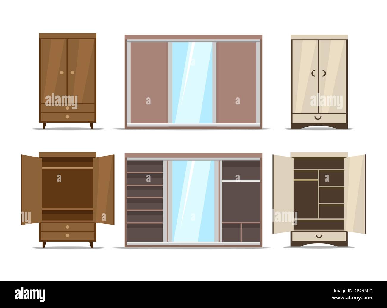 Closet door open isolated Stock Vector Images - Alamy