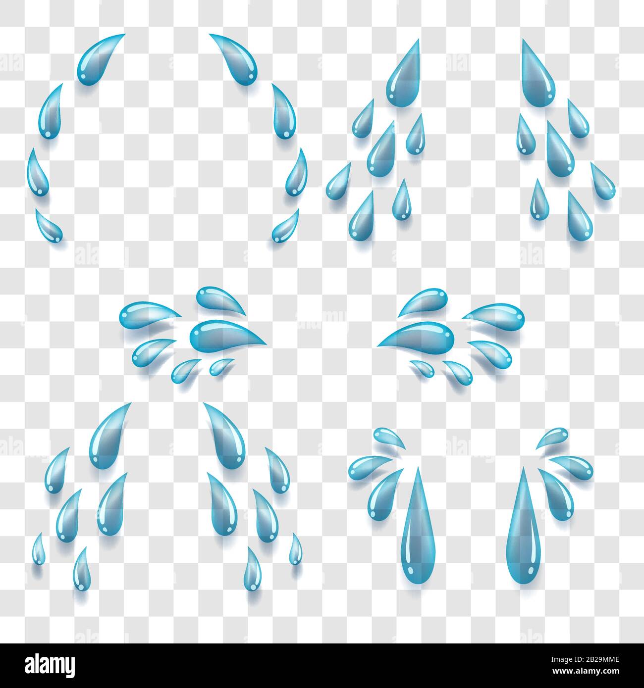 Cartoon 3d teardrops on transparent Stock Vector Image & Art - Alamy