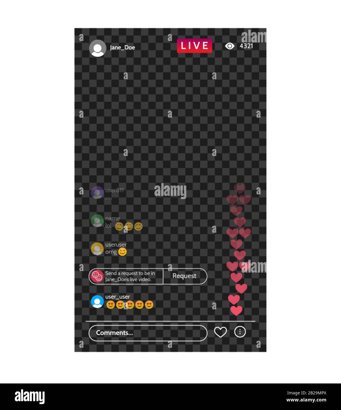 Live streaming border hi-res stock photography and images - Alamy