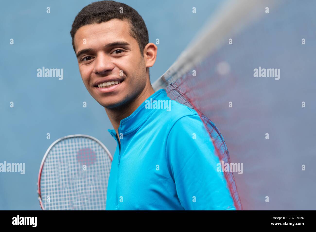 portrait of a badminton player Stock Photo - Alamy