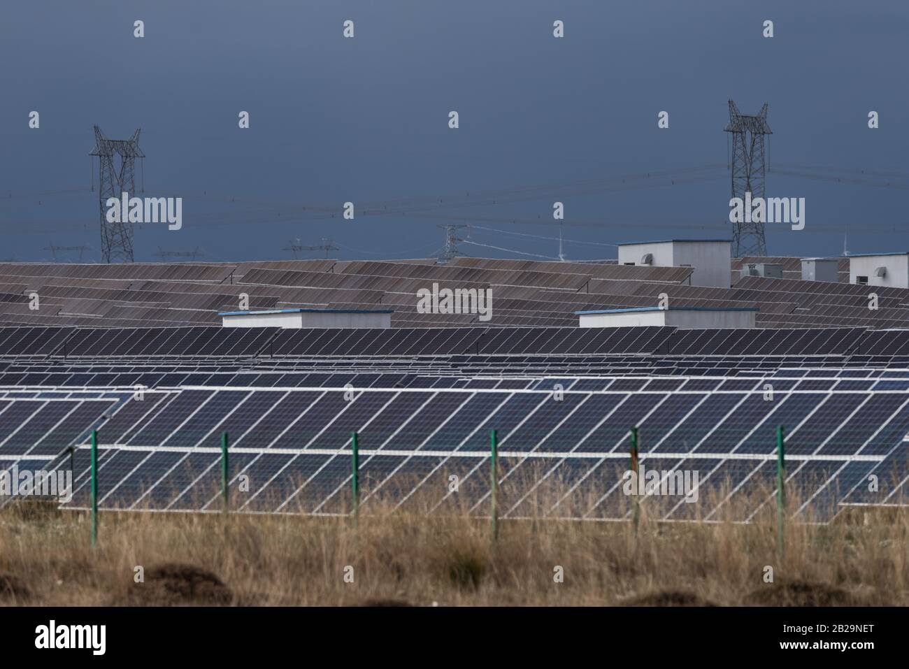 view of a photovoltaic power station Stock Photo - Alamy