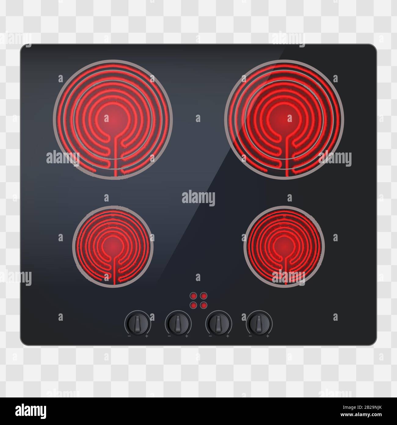 Glass Surface of electric hob Stock Vector Image & Art - Alamy