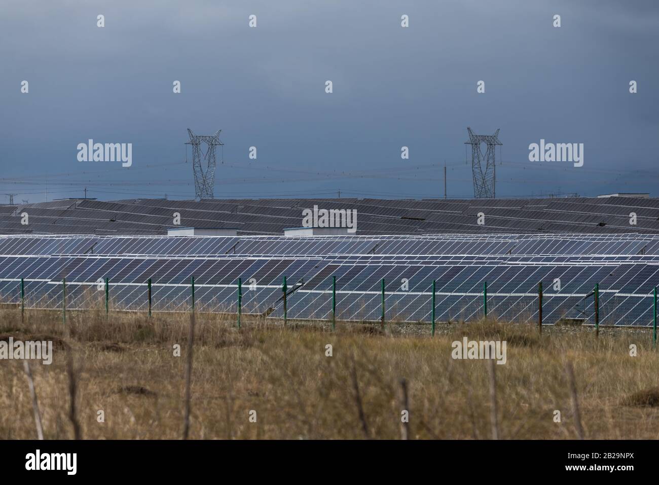 view of a photovoltaic power station Stock Photo - Alamy