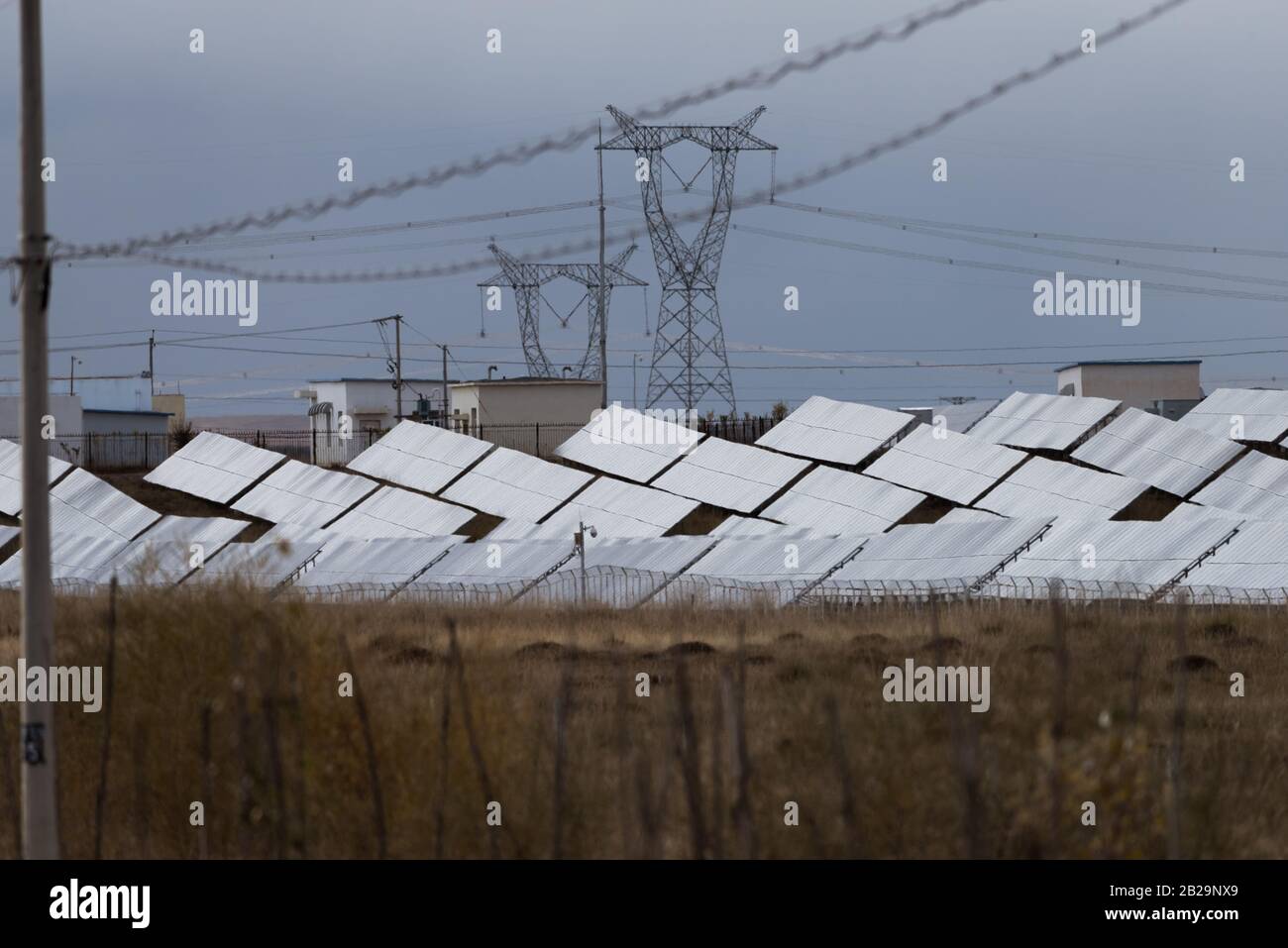 view of a photovoltaic power station Stock Photo - Alamy