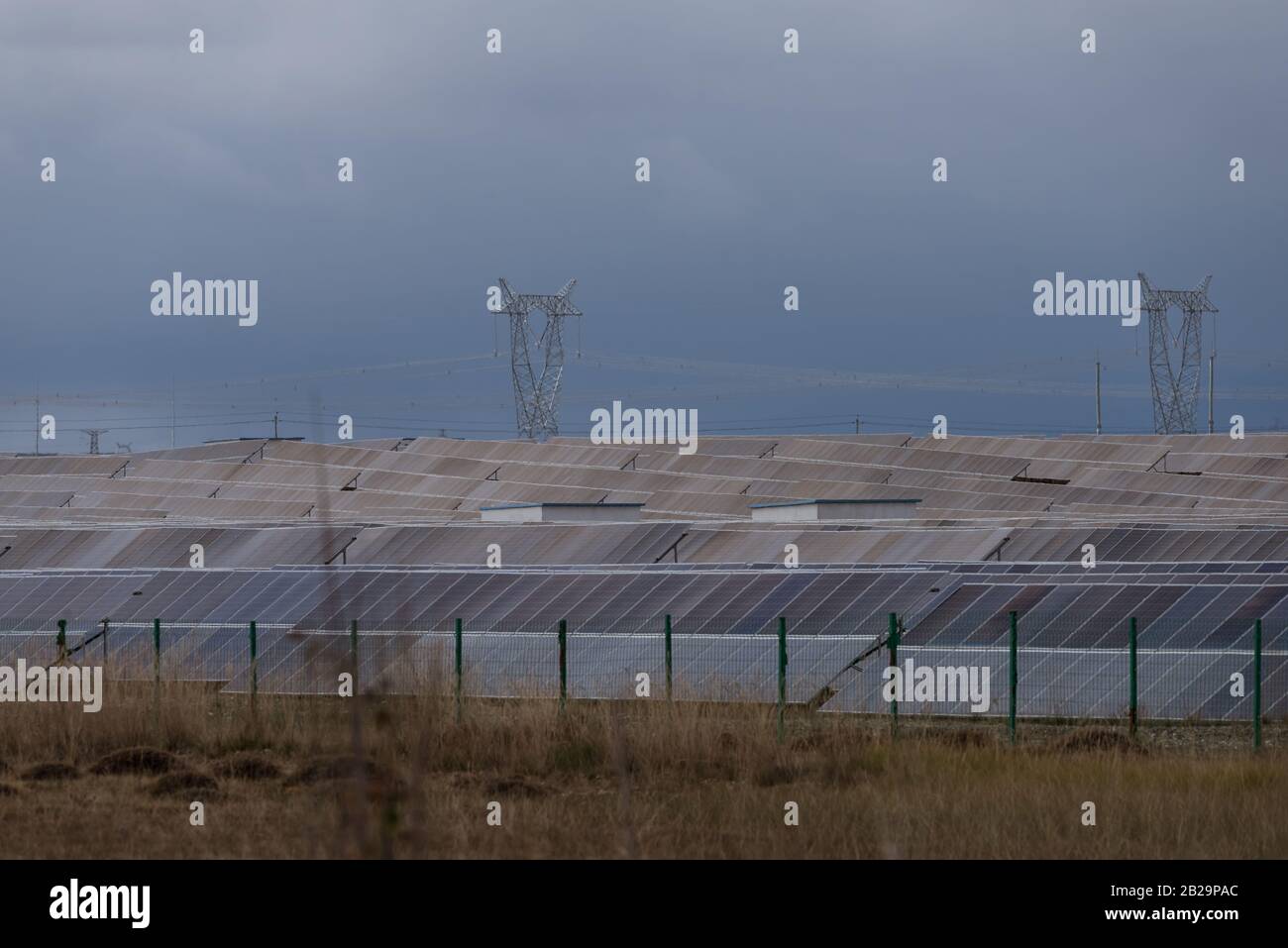 view of a photovoltaic power station Stock Photo - Alamy