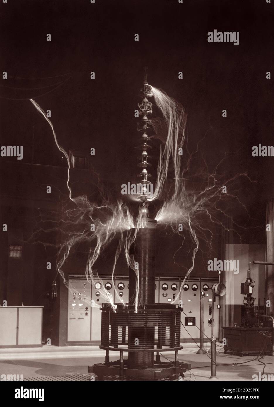 Tesla transformer experiment at ETH Zurich, in Zurich, Switzerland ...