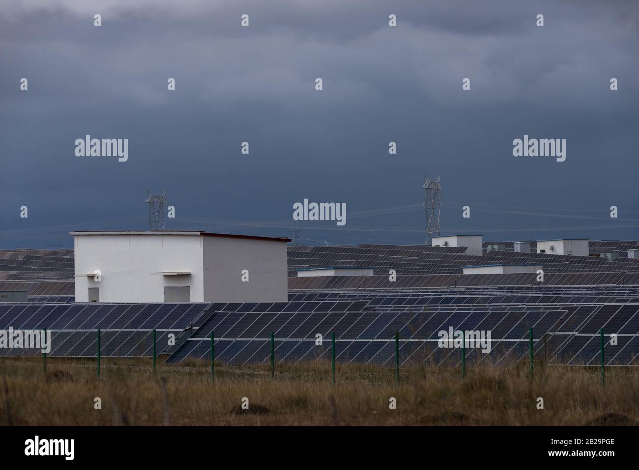 view of a photovoltaic power station Stock Photo - Alamy