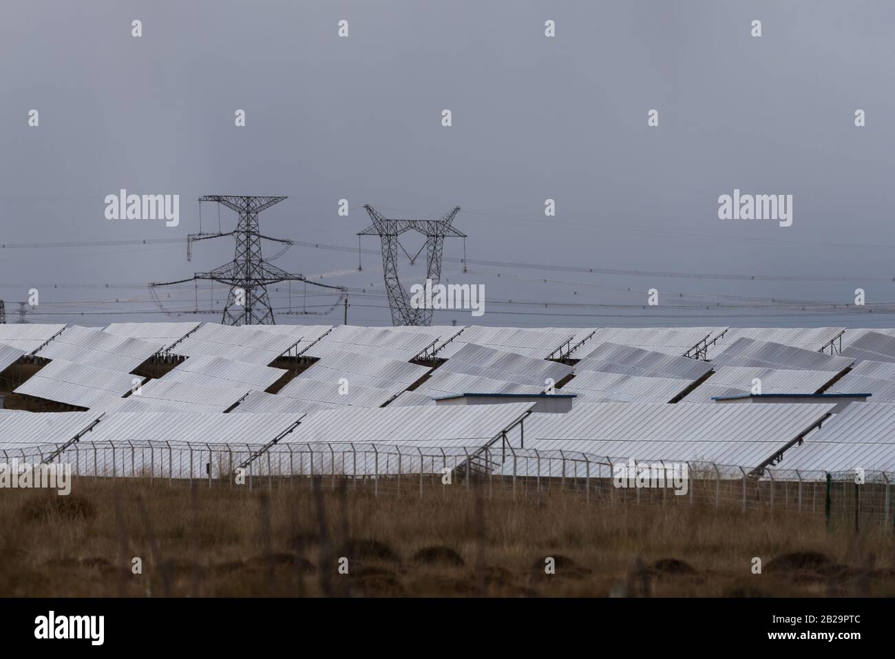 view of a photovoltaic power station Stock Photo - Alamy