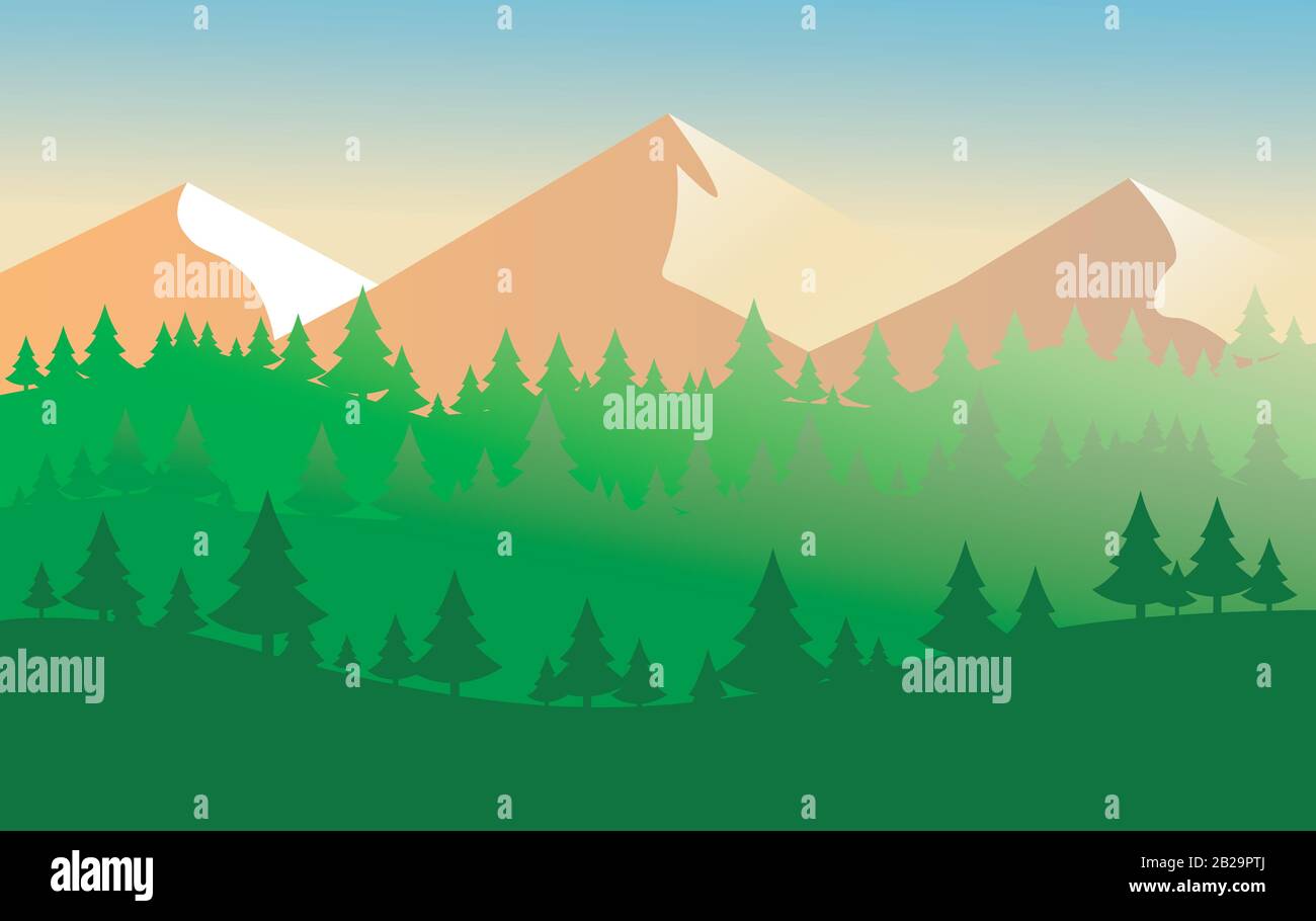 Vector illustration of a modern nature Stock Vector Image & Art - Alamy