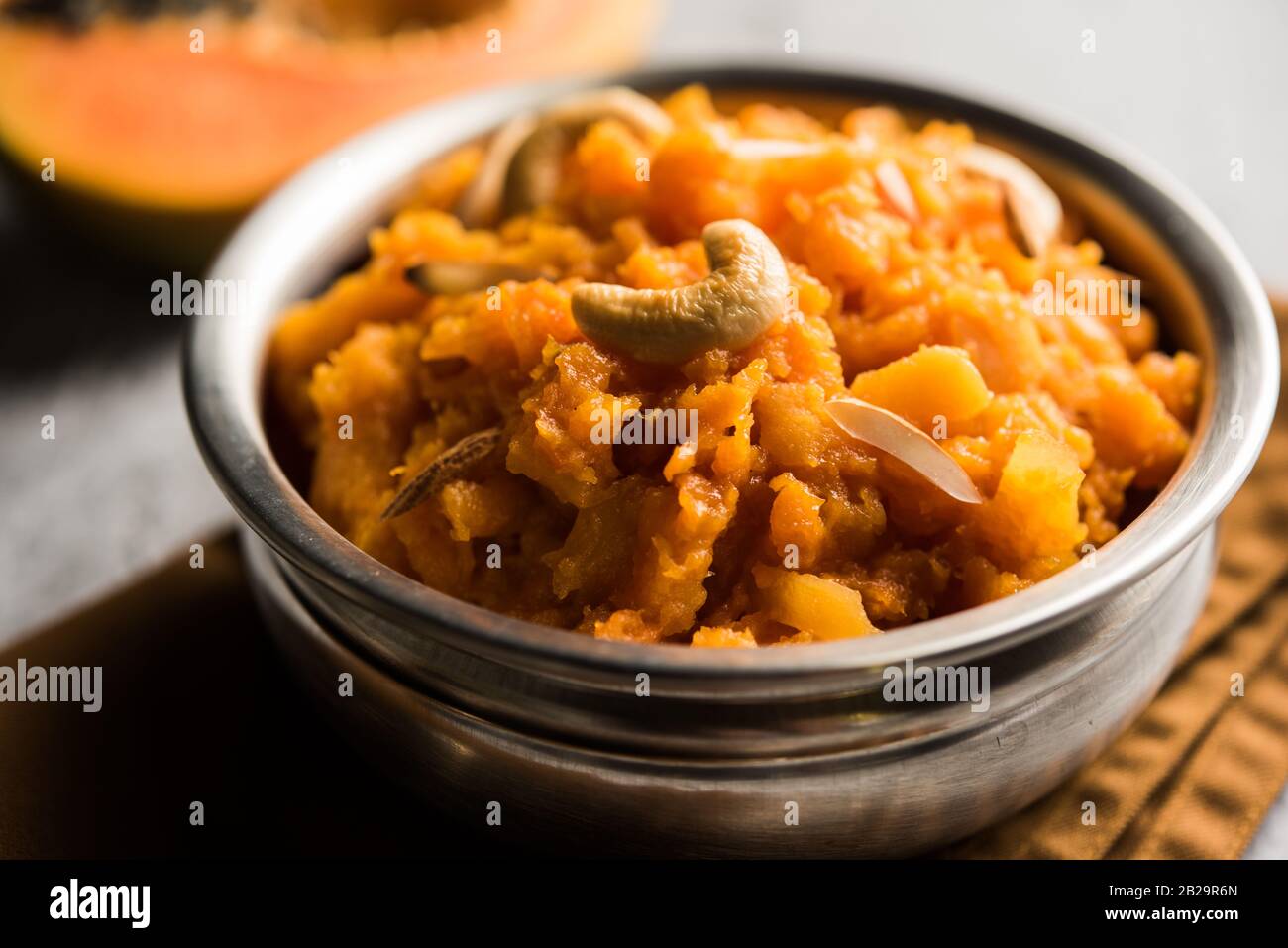 Papita or Papaya Halwa is a tasty indian sweet recipe Stock Photo - Alamy