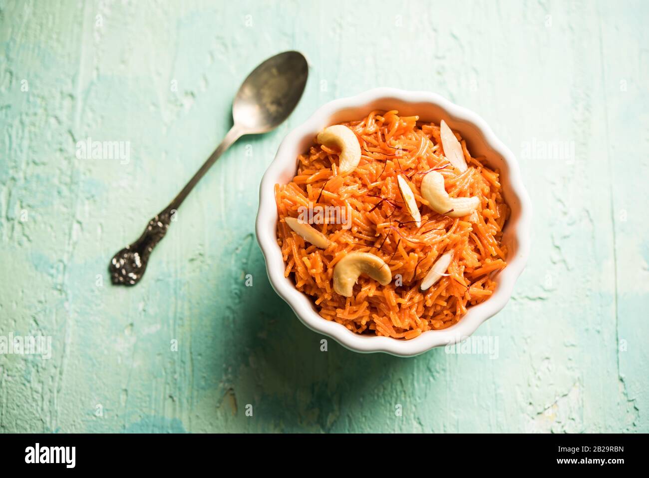 Vermicelli / Semiya Kesari is a popular indian sweet served in a bowl ...