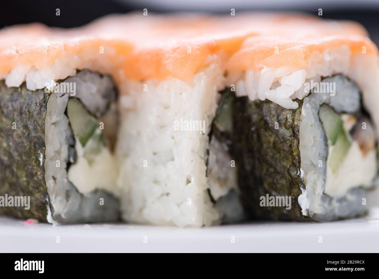 Japanese food restaurant, sushi maki gunkan roll plate or platter set ...