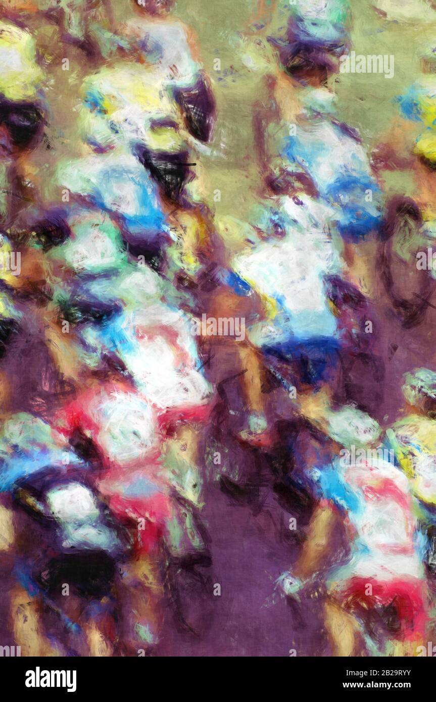 Abstract cycling painting hi-res stock photography and images - Alamy