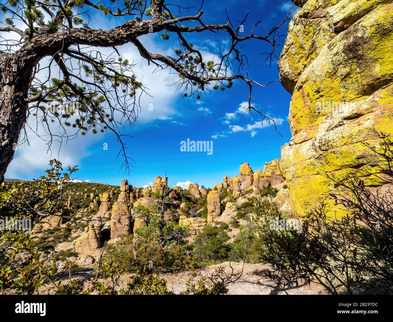 hiking through the rock formations at Chiricahua National Monument park ...