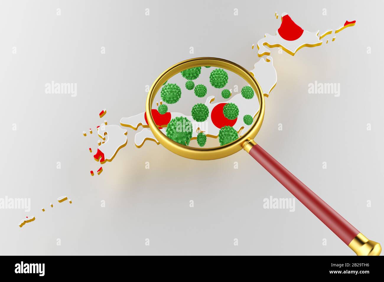 Contagious HIV AIDS, Flur or Coronavirus with Japan map. Coronavirus ...