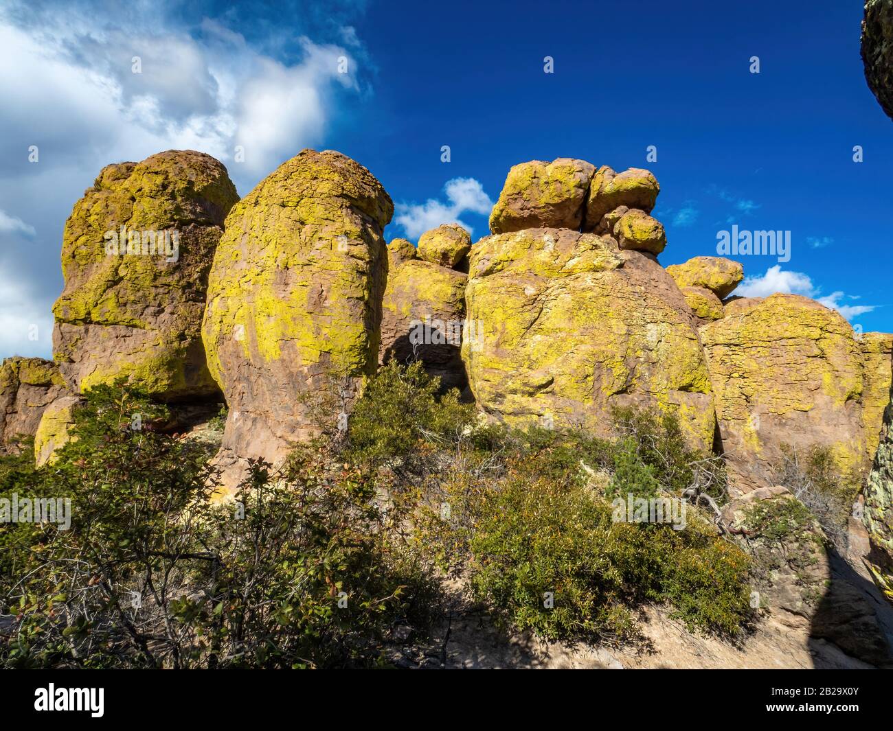 hiking through the rock formations at Chiricahua National Monument park ...