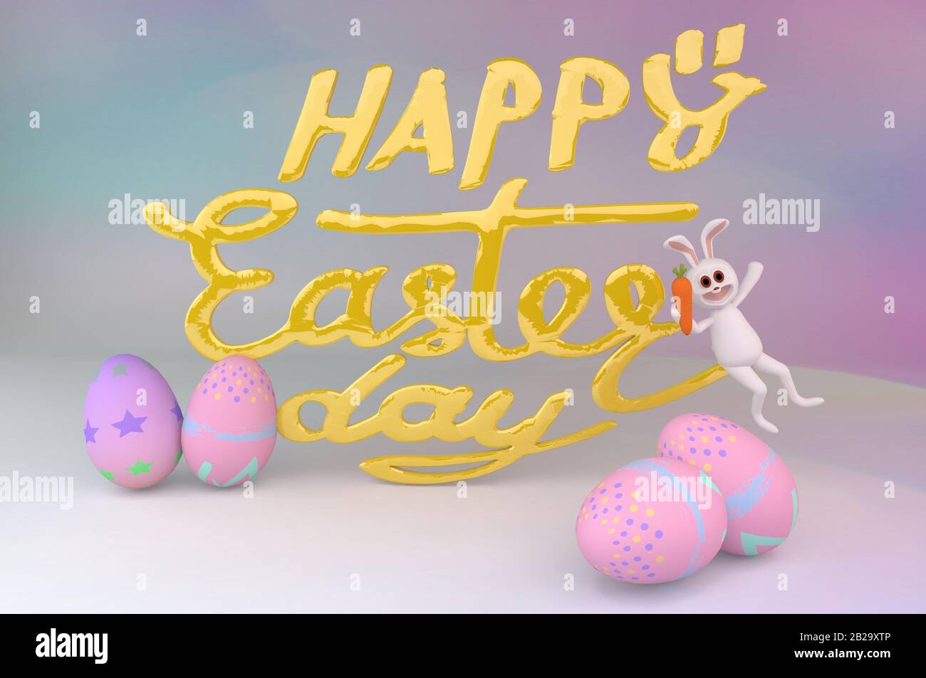 Happy easter cute cartoon calligraphy hi-res stock photography and ...