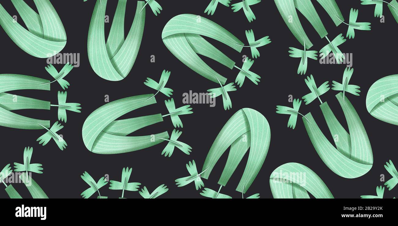 Hand drawn color celery seamless pattern. Organic fresh vegetable ...