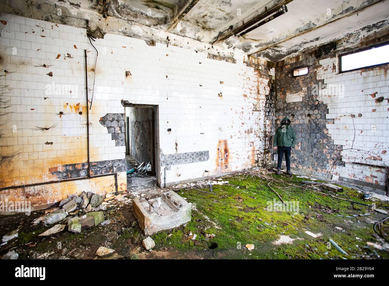 The ruins of the old industrial factory buildings Stock Photo - Alamy