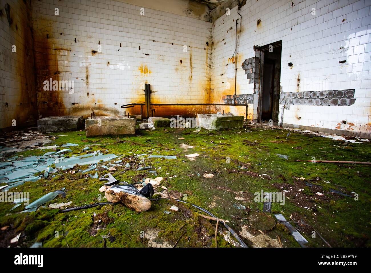 The ruins of the old industrial factory buildings Stock Photo - Alamy