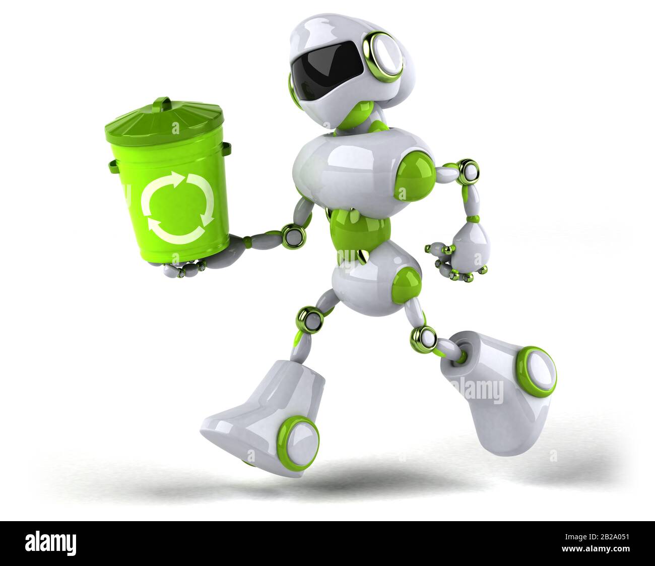 Green robot - 3D Illustration Stock Photo - Alamy