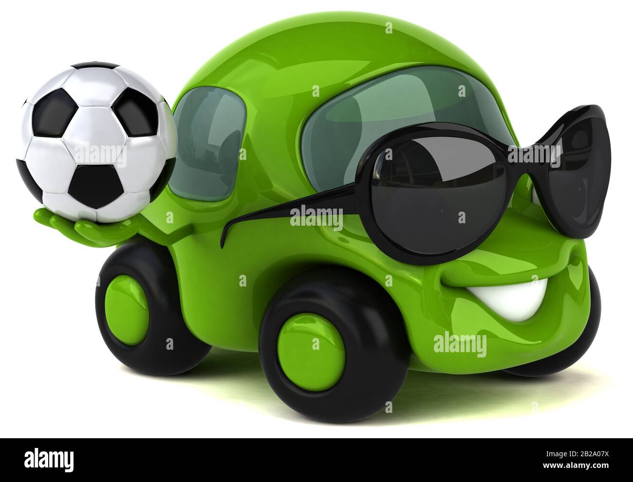 Fun car - 3D Illustration Stock Photo - Alamy