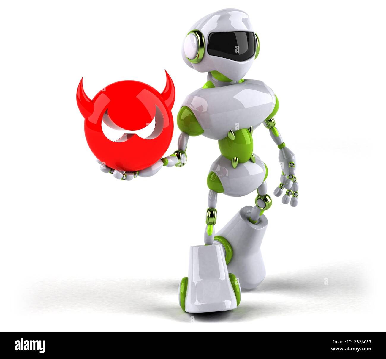 Green robot - 3D Illustration Stock Photo - Alamy