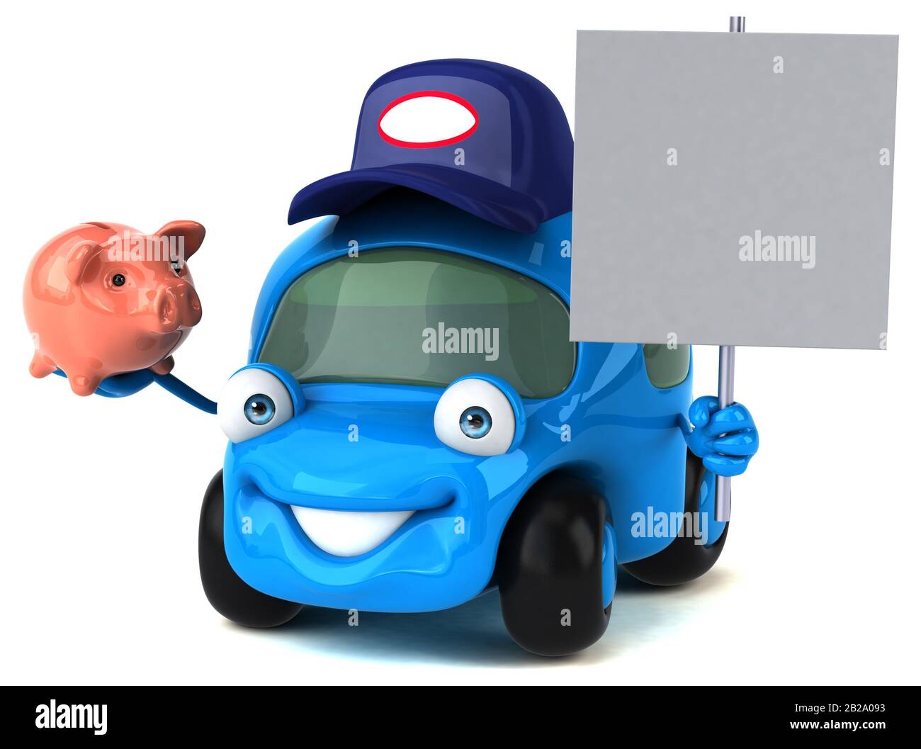 Fun car - 3D Illustration Stock Photo - Alamy