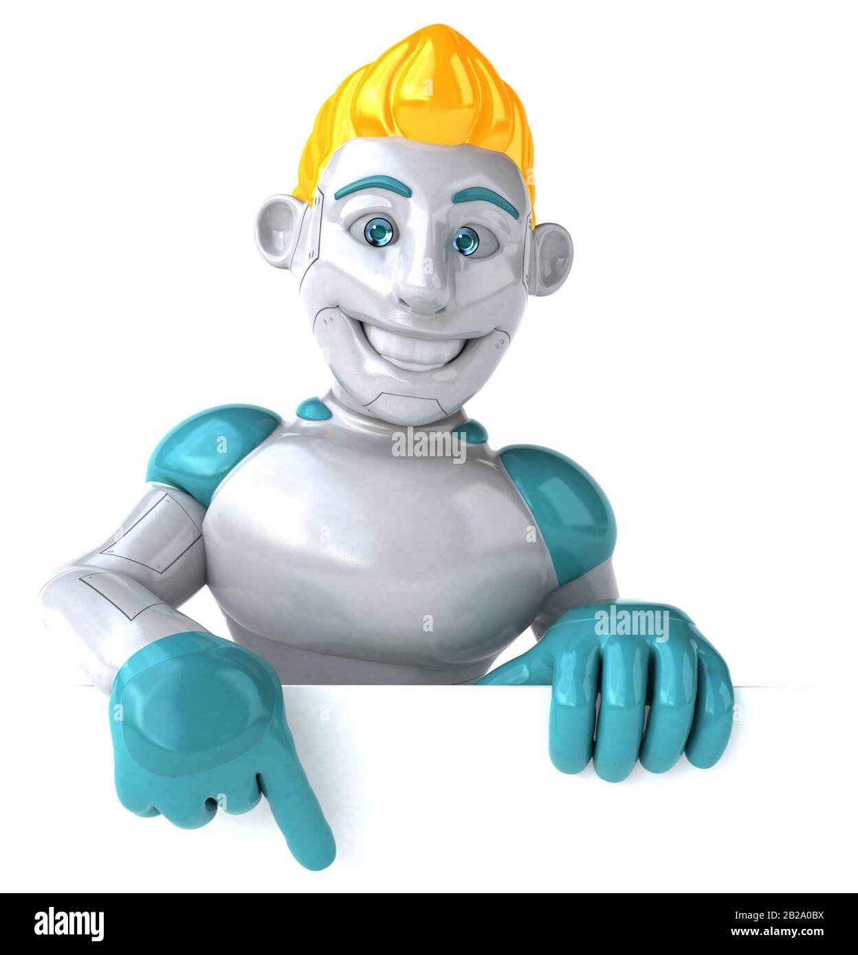 Robot - 3D Illustration Stock Photo - Alamy