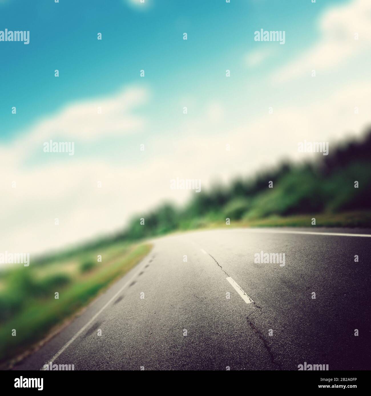 Speed way road blur effect Stock Photo - Alamy