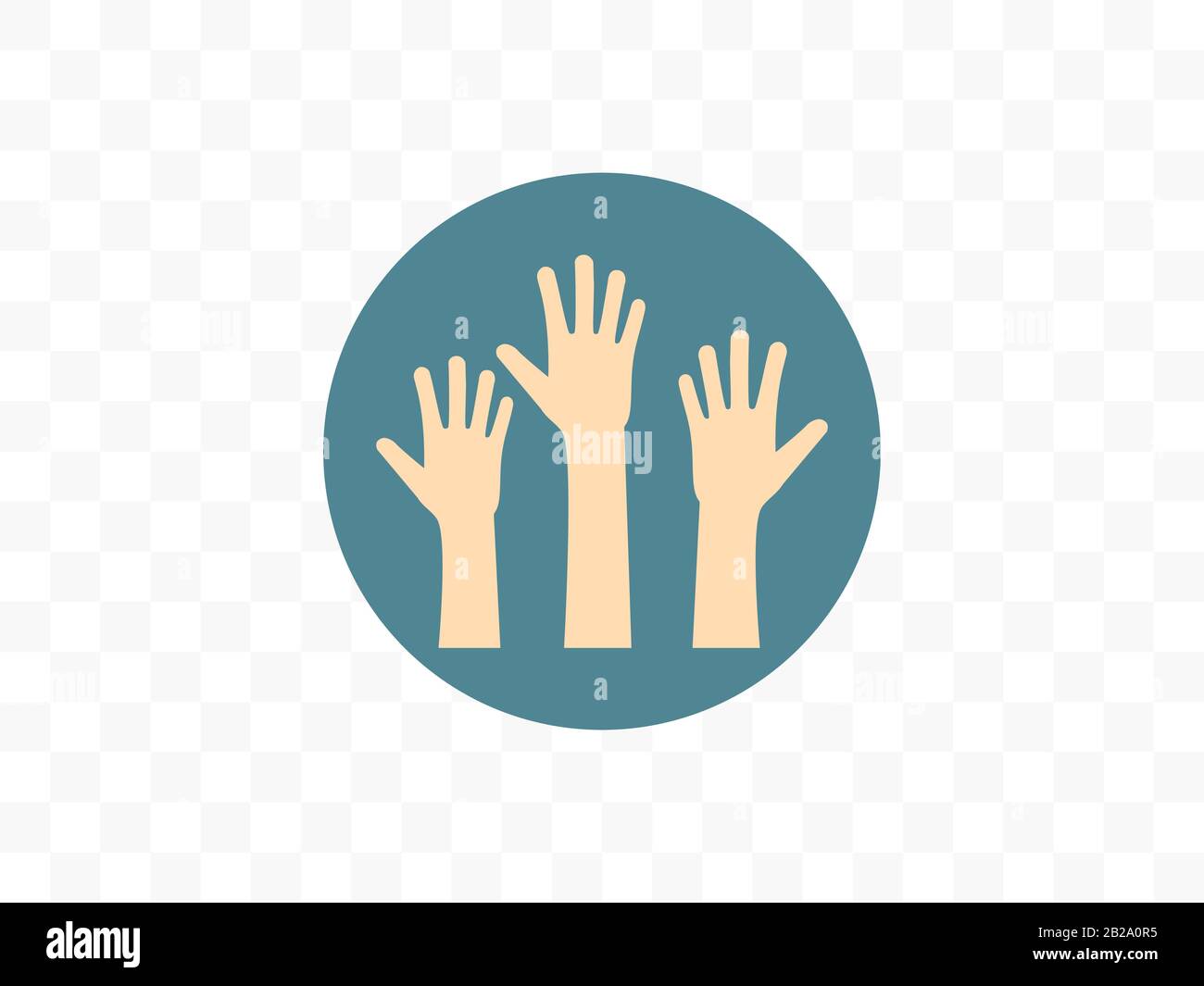 Charity, hand, volunteer icon. Vector illustration, flat design Stock ...