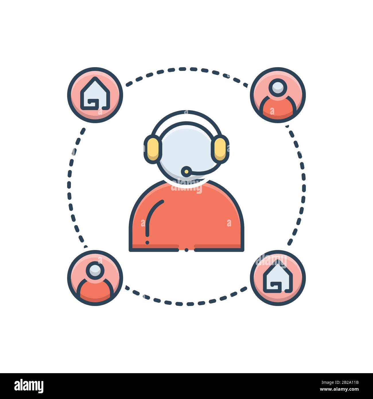 Customer support icon Stock Vector Image & Art - Alamy