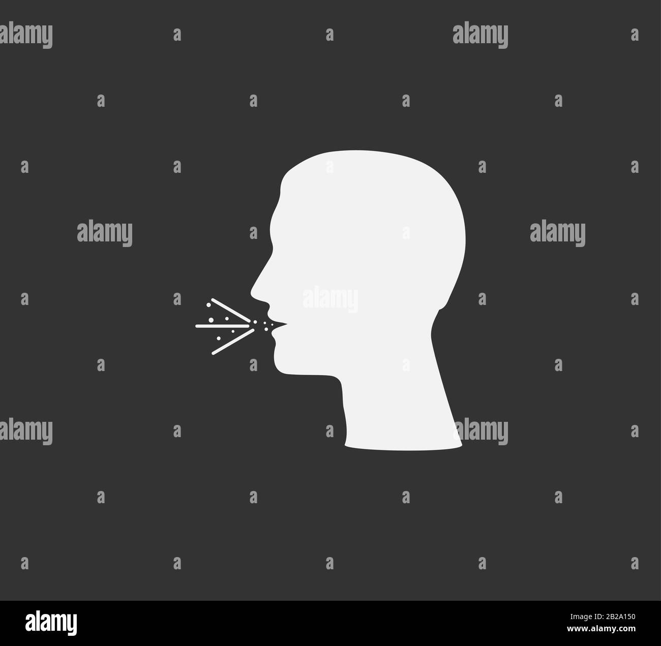 Common cold, cough, flu icon. Vector illustration, flat design Stock ...