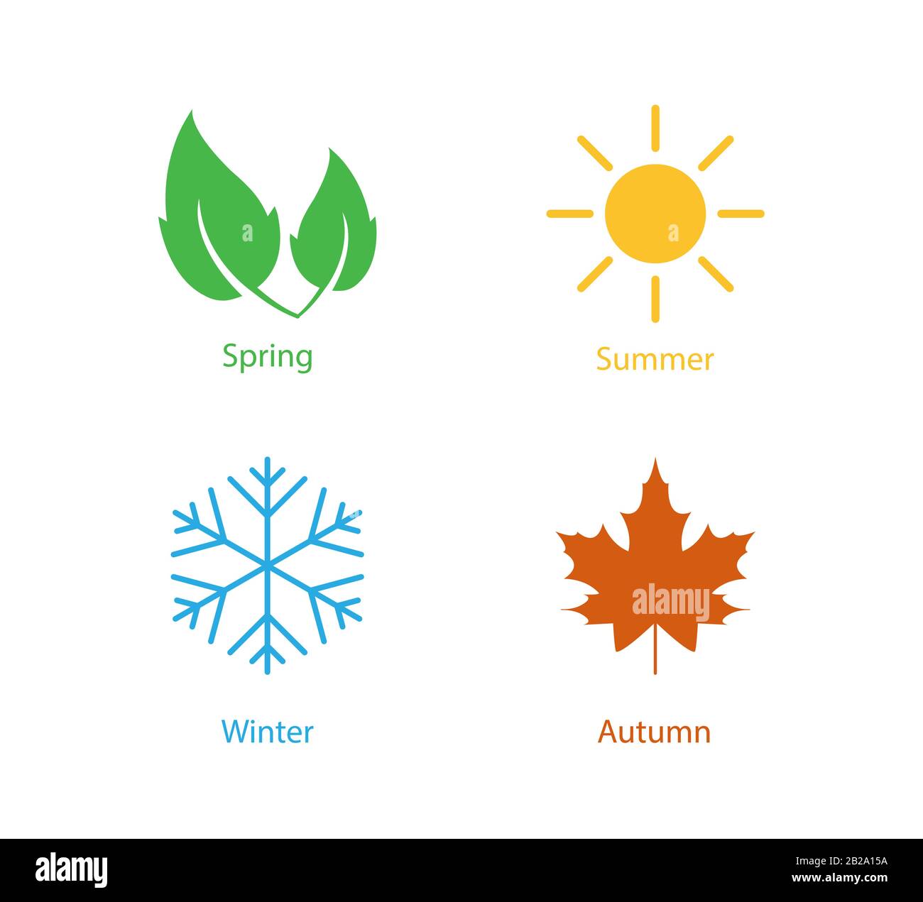 Four season icon. Vector illustration, flat design Stock Vector Image ...