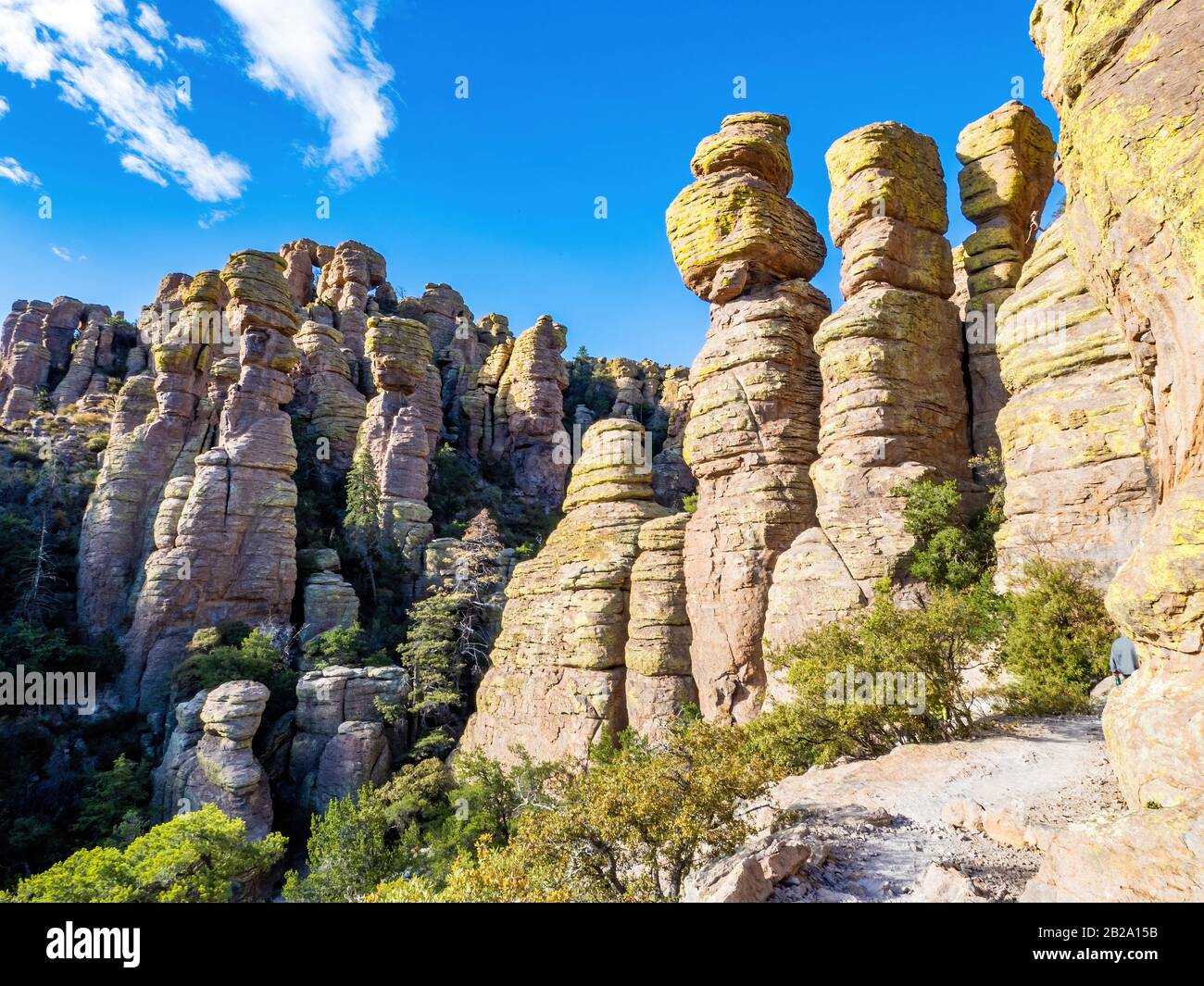 hiking through the rock formations at Chiricahua National Monument park ...