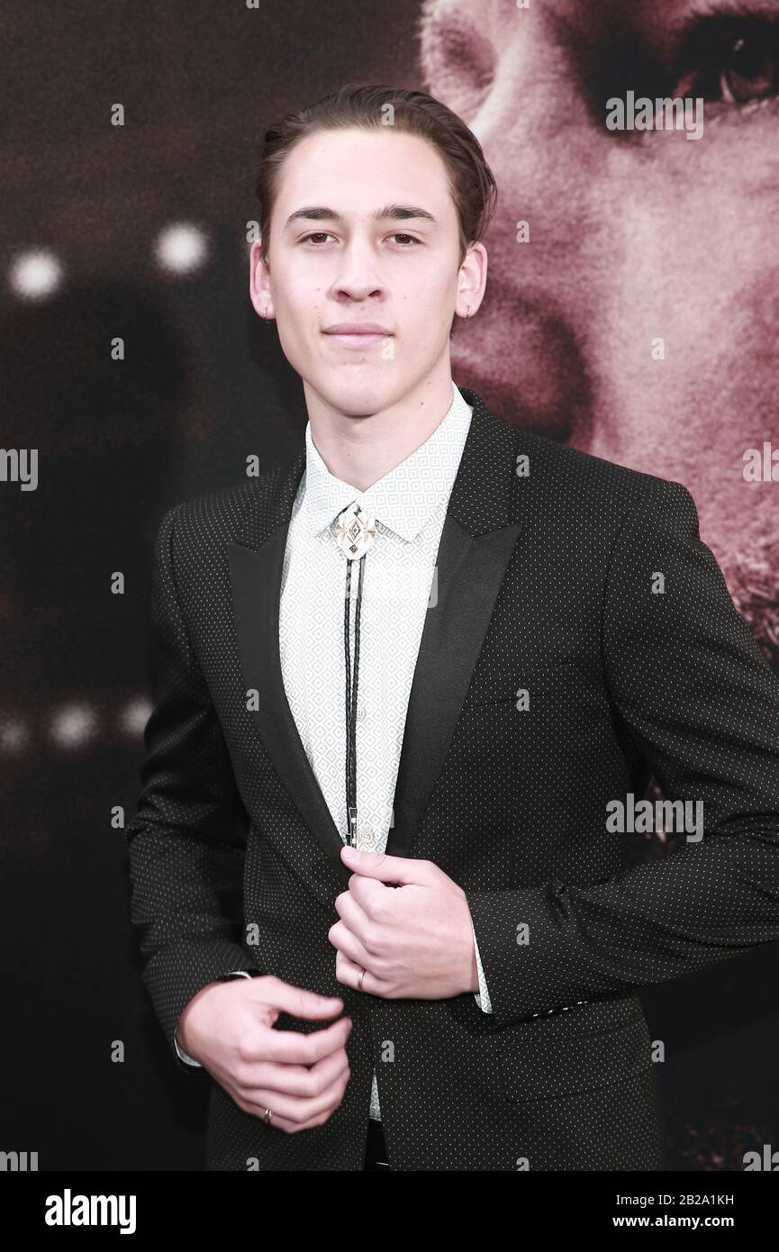 Los Angeles, Ca. 1st Mar, 2020. Mateo Ortiz, at the premiere of The Way Back at Regal L.A. Live ...