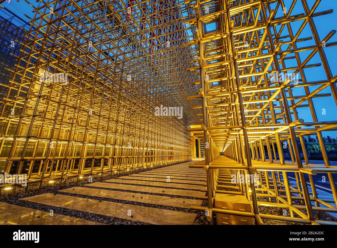 Gold pipe as metal background close-up photo Stock Photo - Alamy