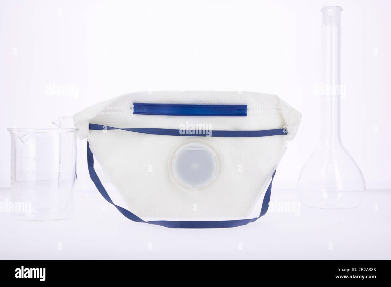 mask for infectious diseases with laboratory test tubes, prevention ...