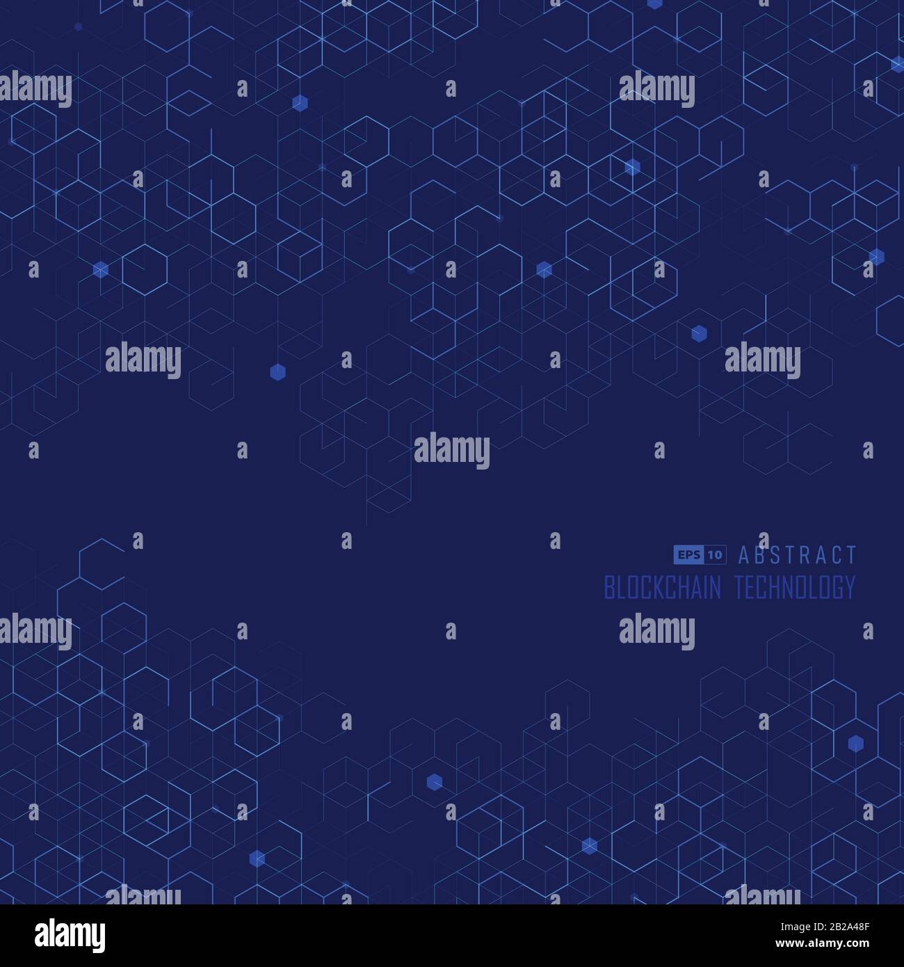 Abstract blue hexagonal pattern design of technology artwork template ...