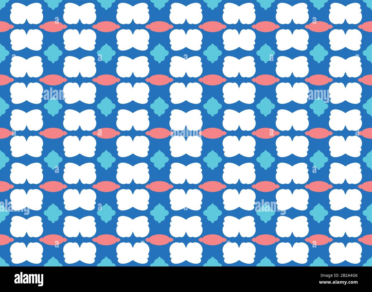 Vector abstract geometric seamless pattern, background texture. In blue ...