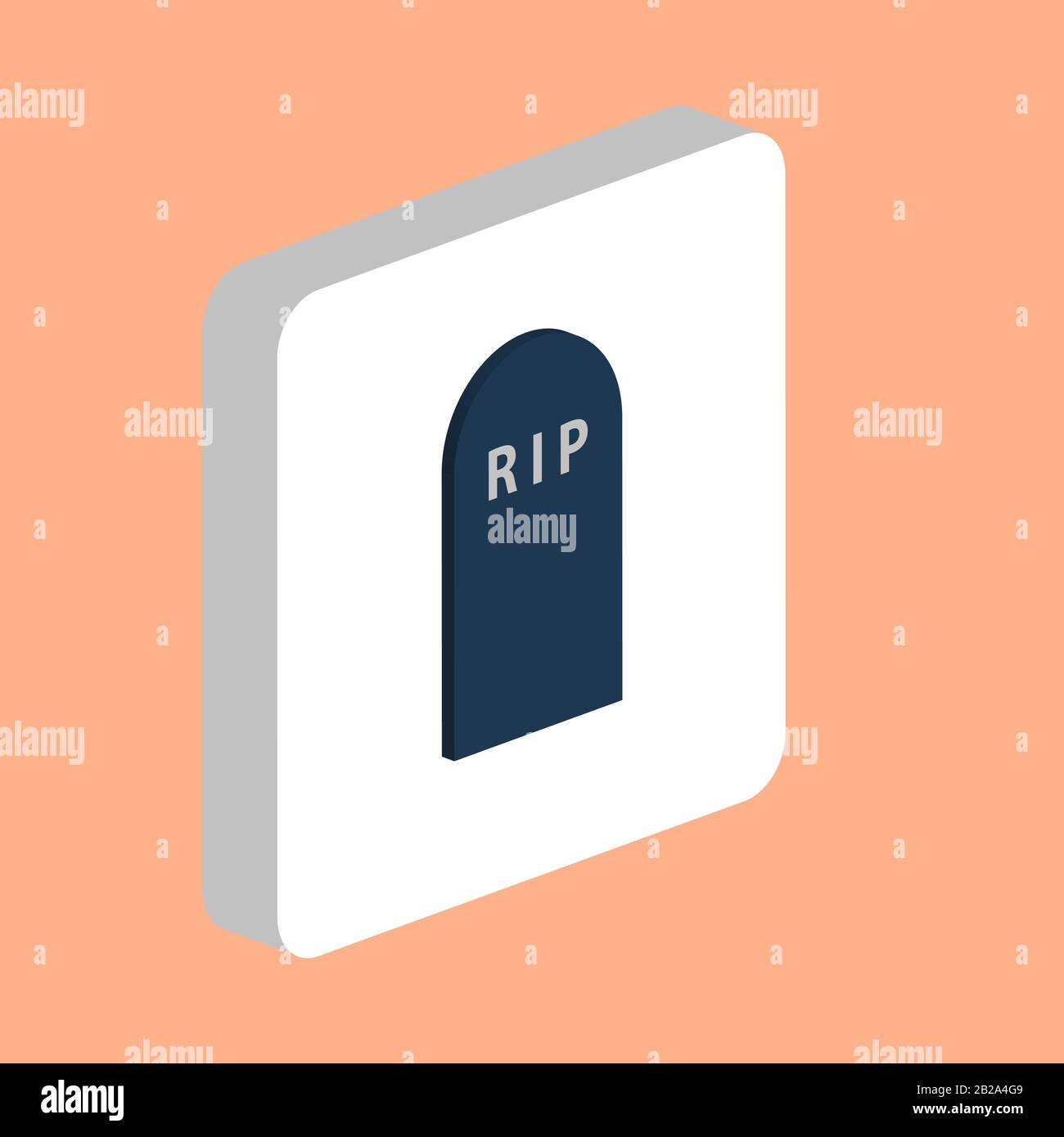 Coffin icon flat simple hi-res stock photography and images - Alamy