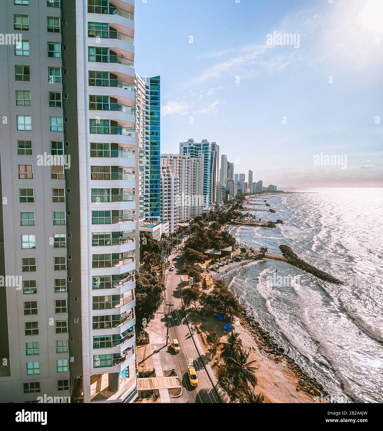 Bocagrande district in Cartagena Colombia Stock Photo - Alamy