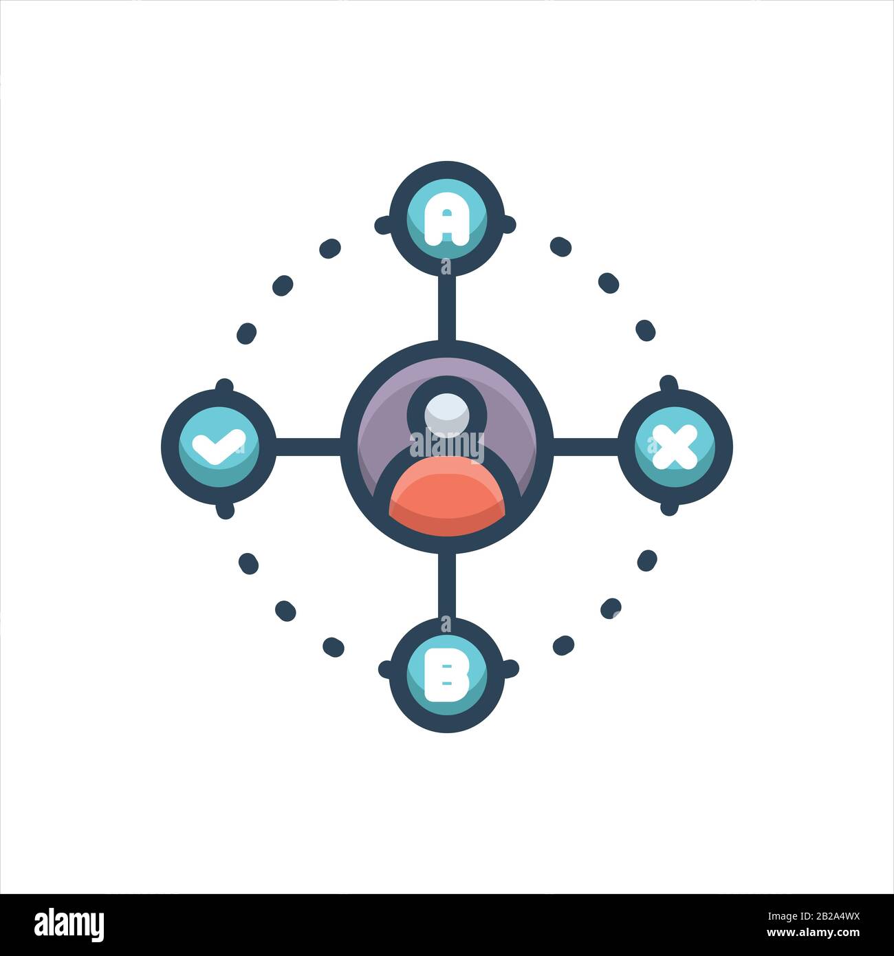 Decision making logo Stock Vector Images - Alamy