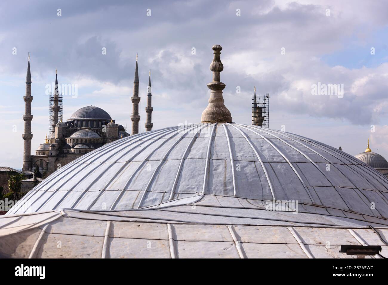 Dome of the Hagia Sofia Museum, looking towards the Blue Mosque ...
