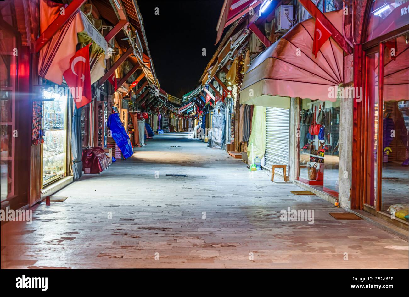 Arasta Bazaar at night, Istanbul Stock Photo - Alamy