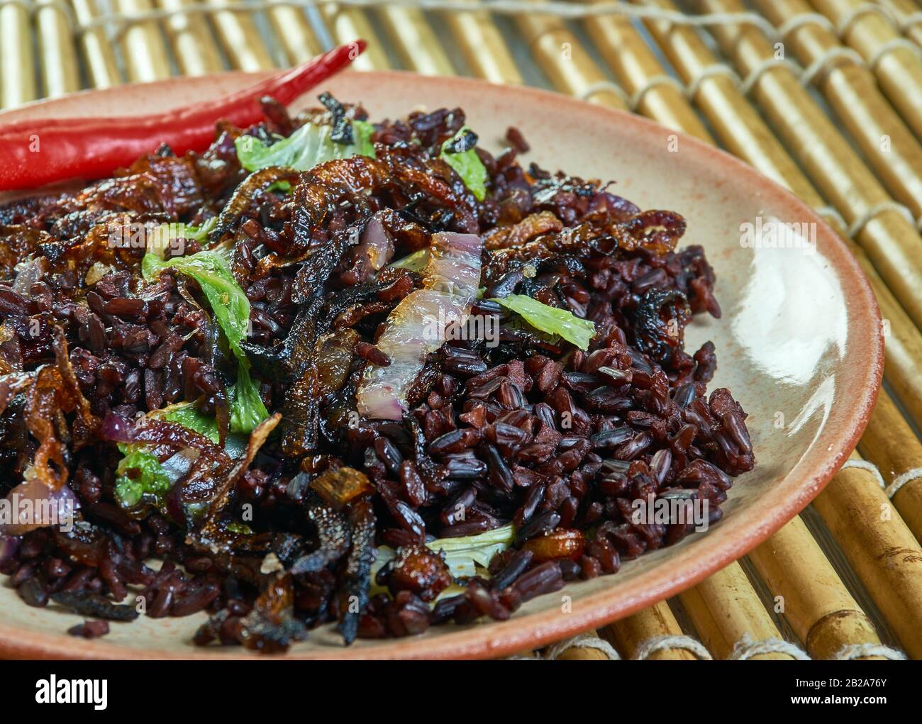 Caramelized Red Onion Black Rice with Tamarind - Imli chawal, common ...