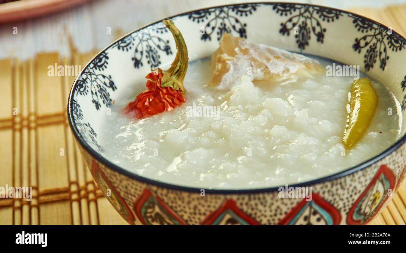 Congee, type of rice porridge or gruel.food of ancient Tamil people of ...