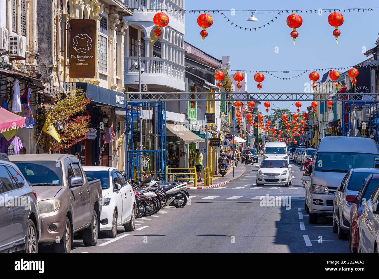 Main shopping street in Phuket Old Town, Thailand Stock Photo - Alamy