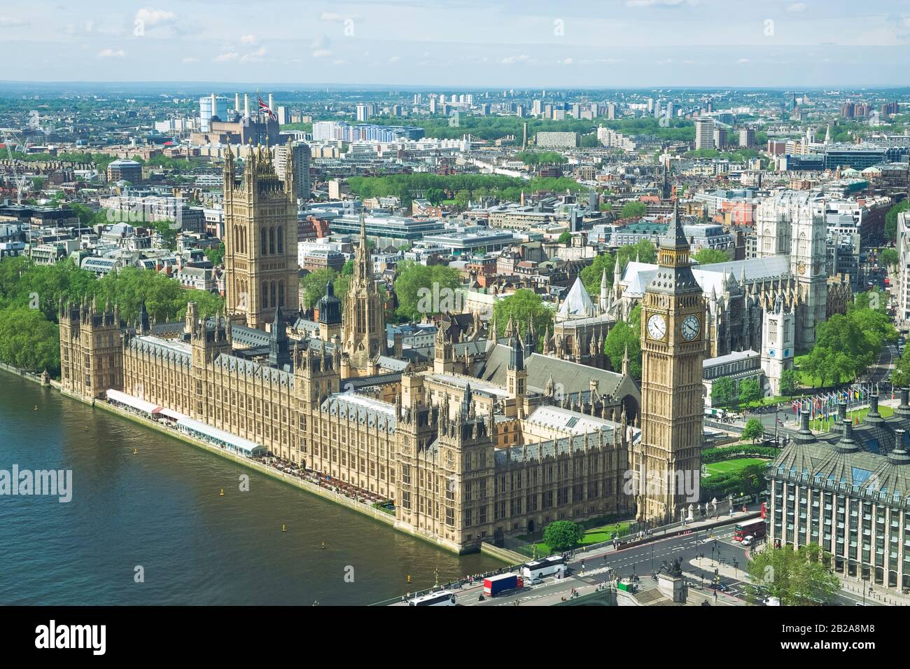 An aerial view of the palace of westminster hi-res stock photography ...